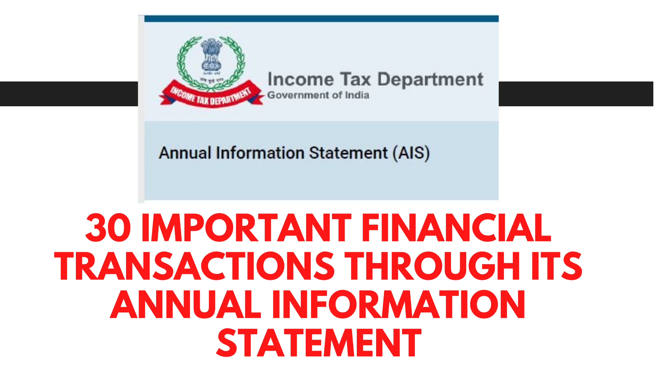 Alliance Tax Experts | The Income Tax Department tracks your 30 ...