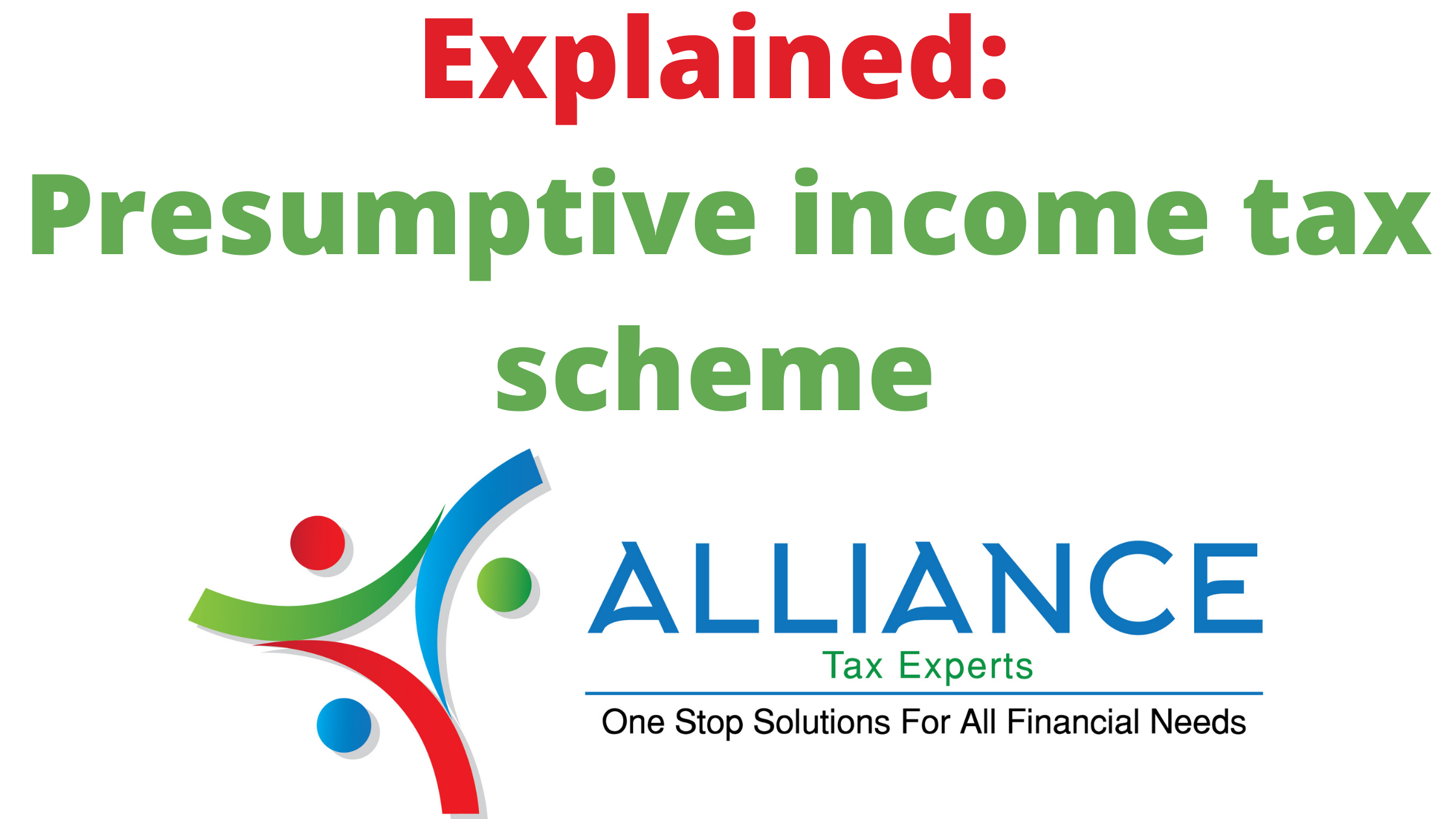 Alliance Tax Experts | Income Tax Sections u/s 44AD, 44ADA, and 44AE ...